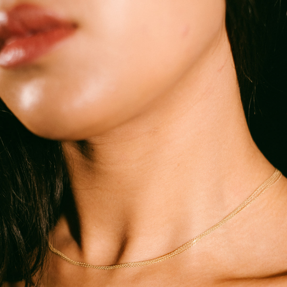 Solid 9ct Gold Short Golden Strand Necklace – Oscar Graves